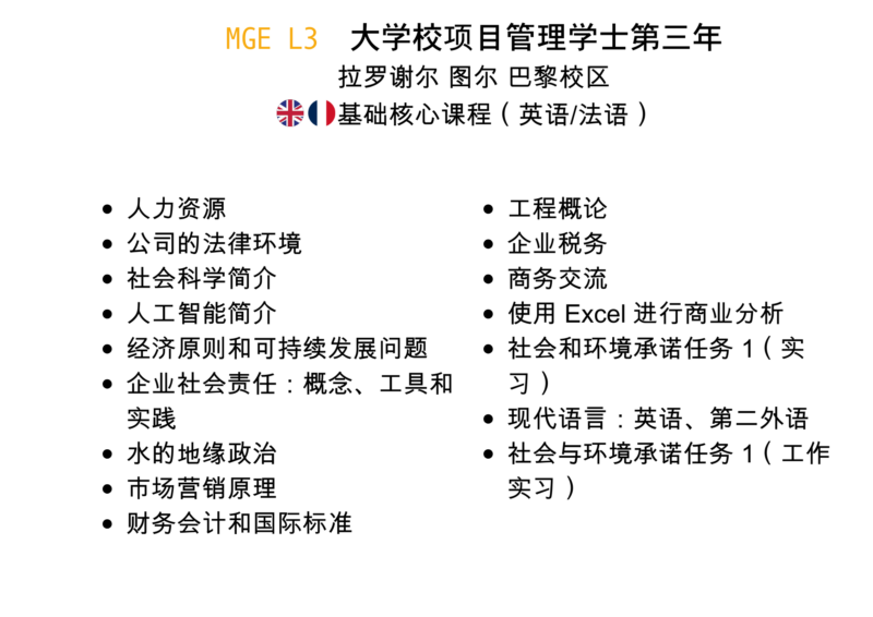 商学院 MGE 管理学硕士 – Excelia中文官网
